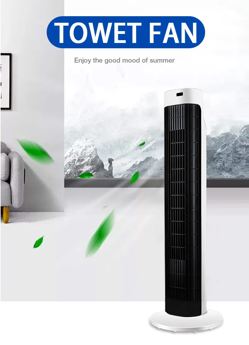 Home Oscillating Fan - 45W Cooling Tower Fan with Digital Control
