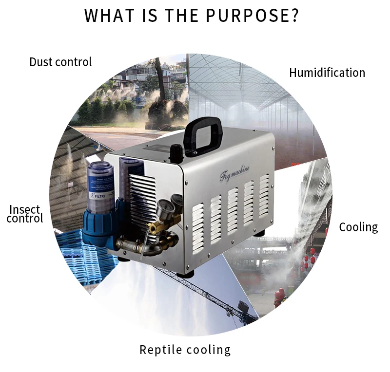 Mist Pump Fog Machine Mist Maker 7L/MIN Pump High Powered Outdoor Mist ...