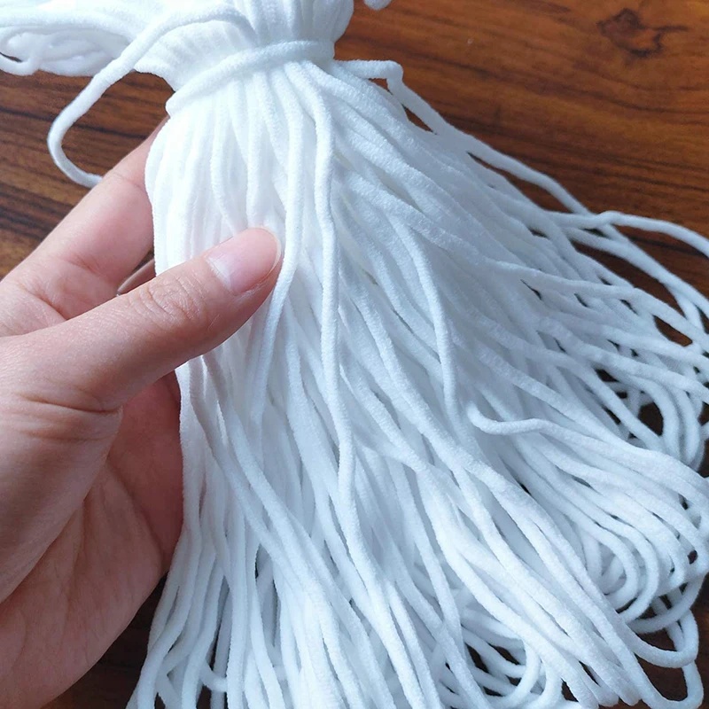 Factory Free Sample 3mm Ear Loop Elastic Band Elastic Earloop Elastic ...