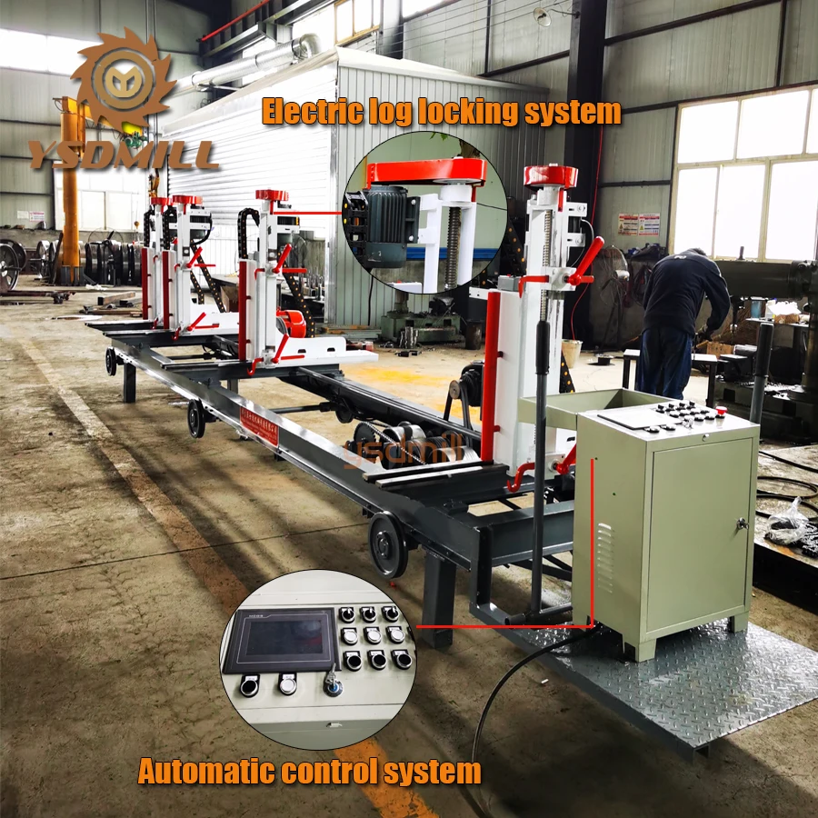 Sawmill Woodworking Log Carriage with Band Saw Machine