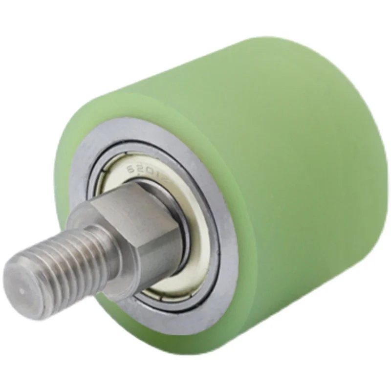 Polyurethane Rubber Roller Double Bearing Vertical Guide Roller with ...