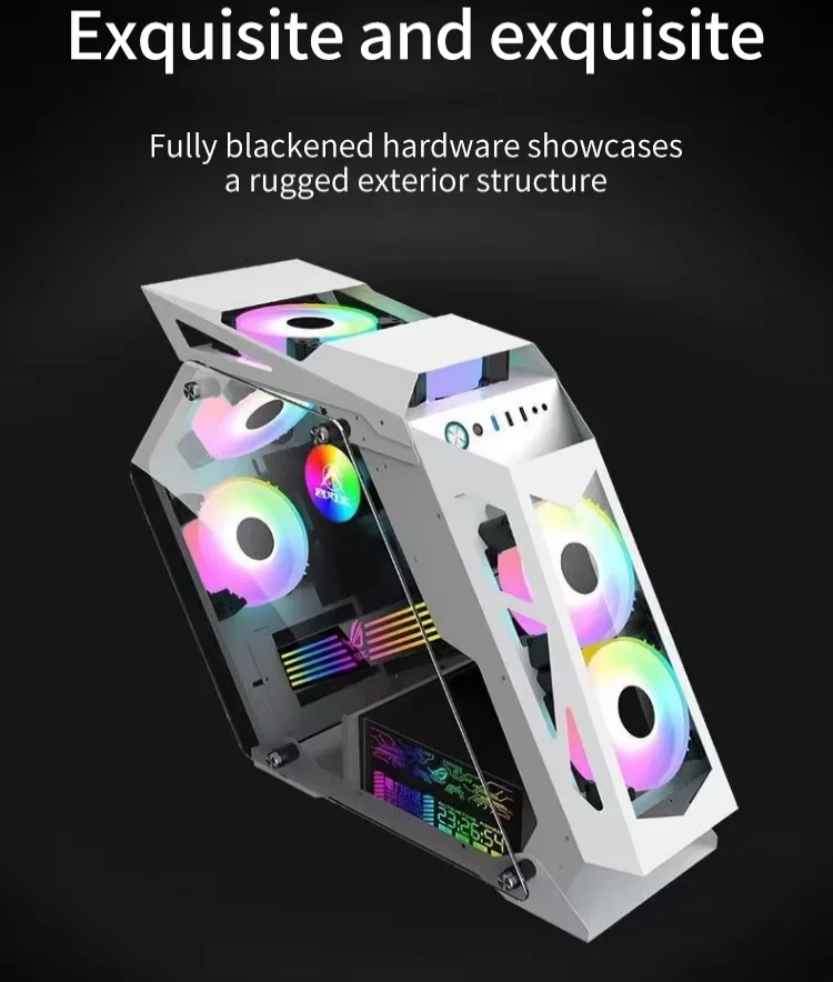 Gaming PC Cabinet MATX - Transparent Mid Tower Case