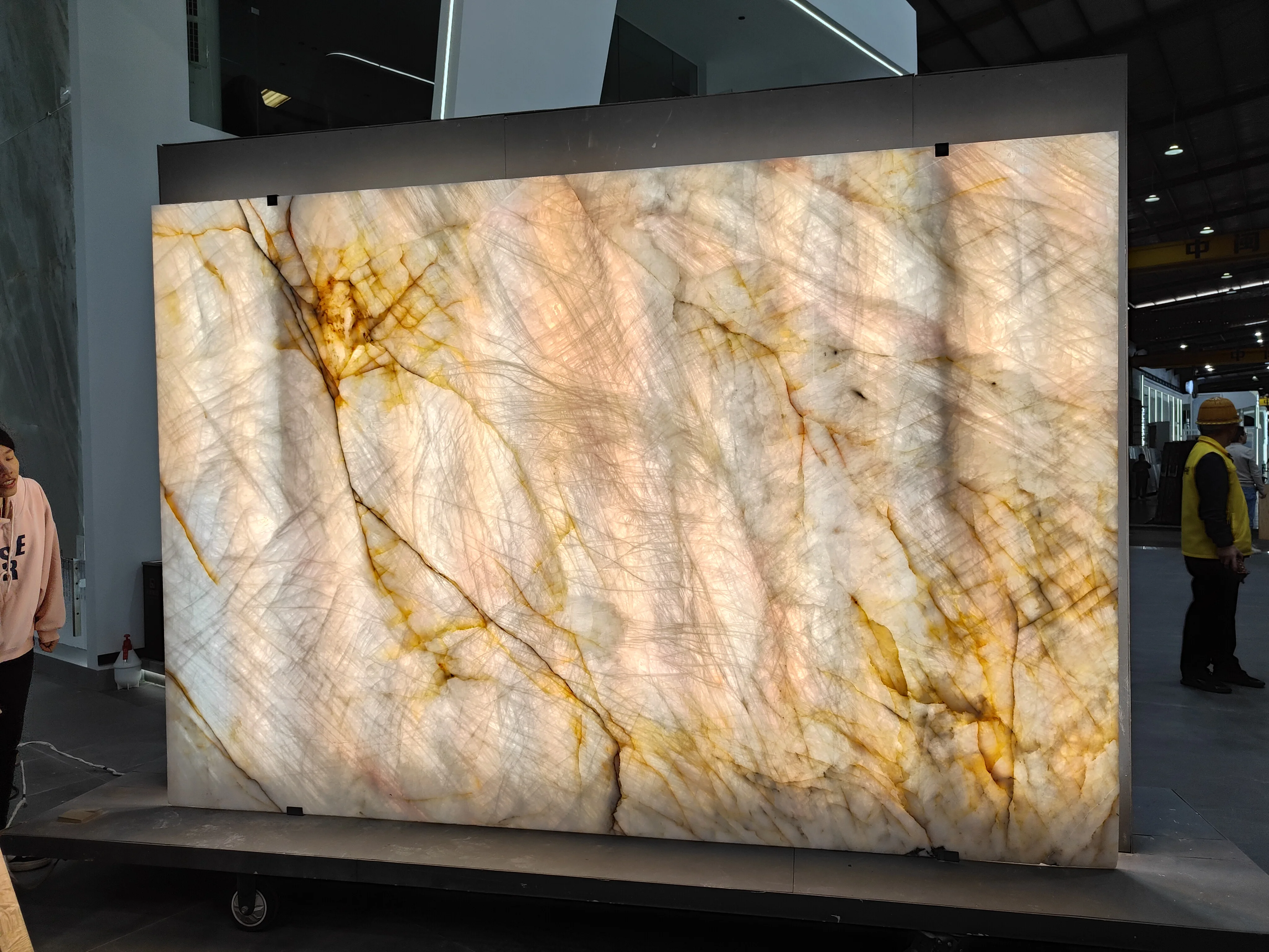 Luxury Natural Backlit Cristallo Pink Quartzite Slab For Countop - Buy ...