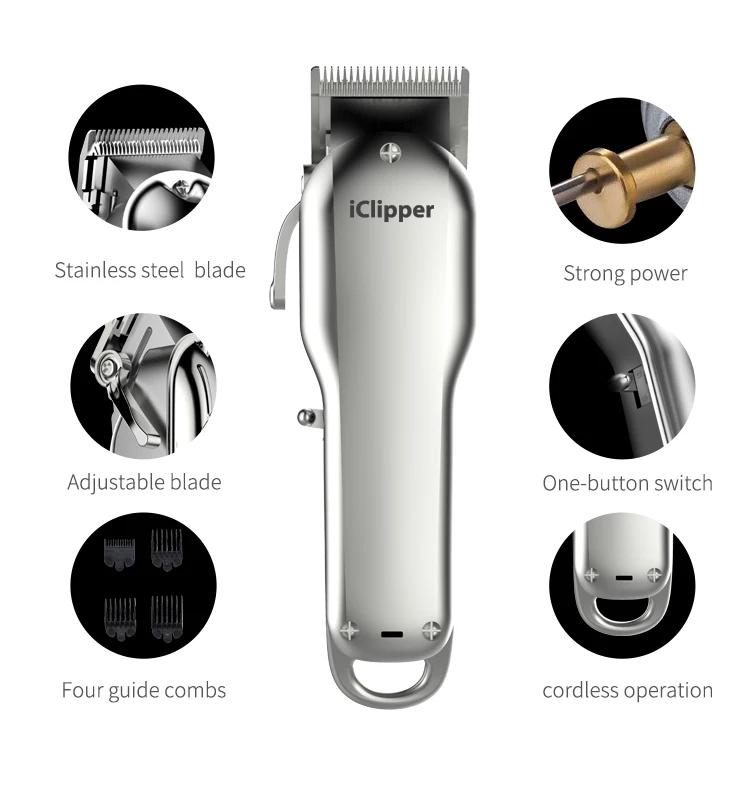 Iclipper-k4 Professional Men’s Hair Clipper - Cordless & Powerful