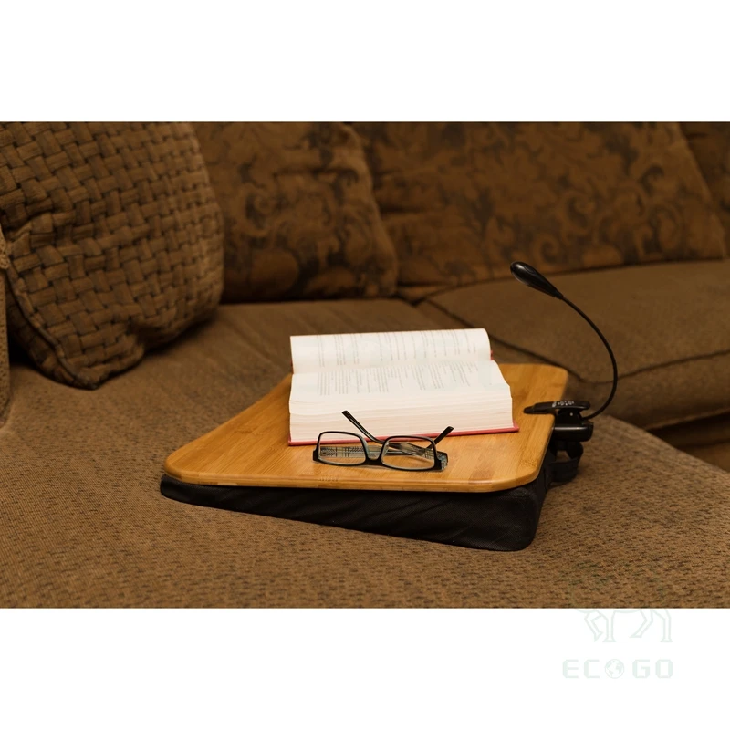 Bamboo Laptop Lap Desk with Pillow - Ergonomic Comfort