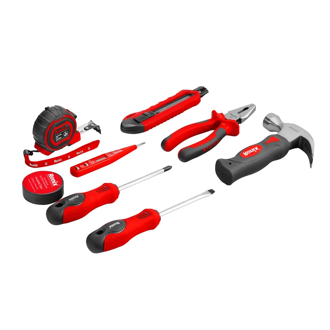 Ronix Newest Rs-0002 Hand Tools Set 8 Pcs Muti Purpose Combo Kit Hand ...