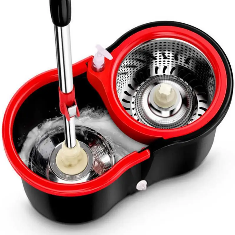 Wholesale Black Steel Basket Mop Barrel Set - Magic Mop
