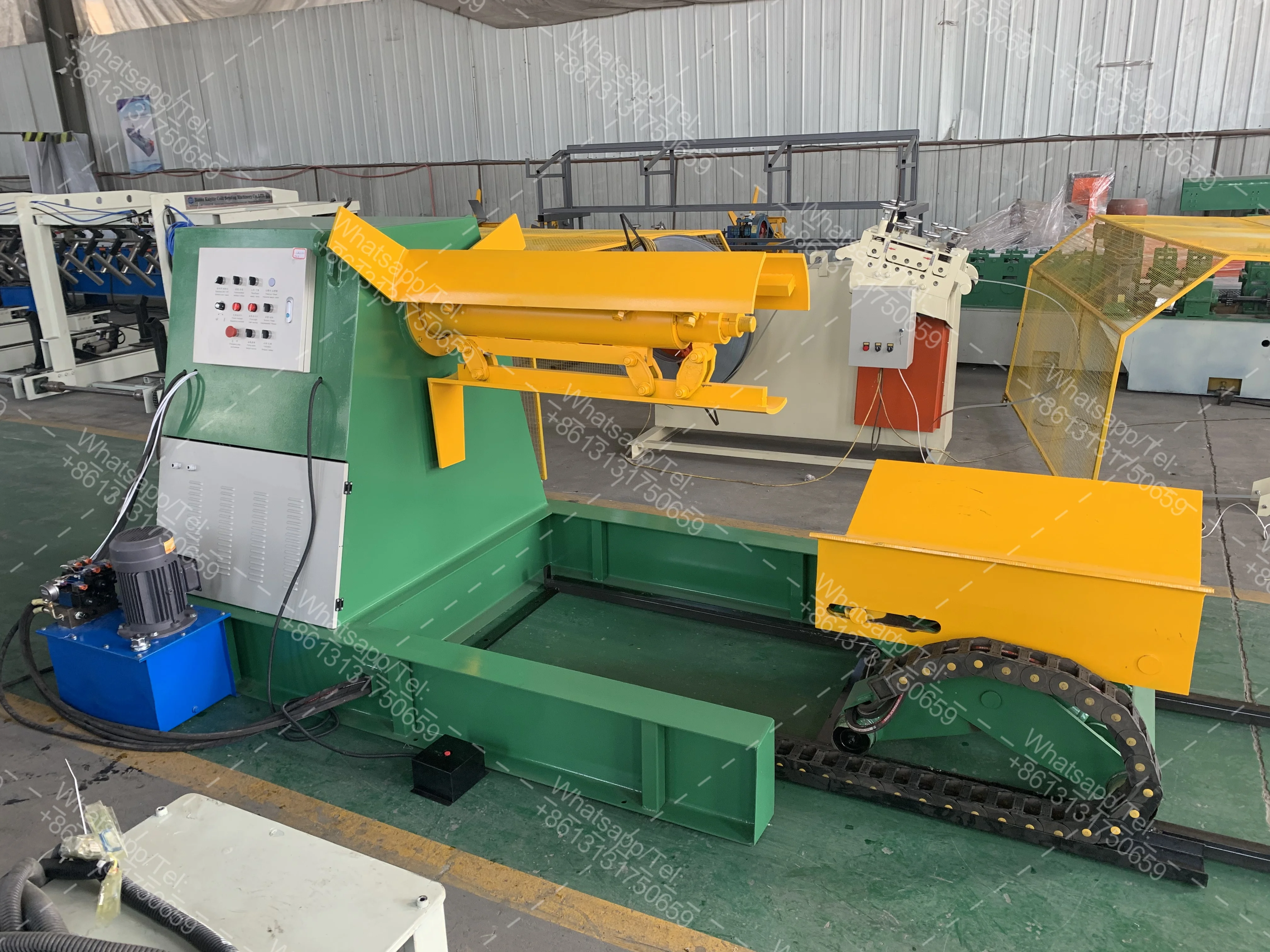 5 Tons Full Automatic Movable Track Decoiling Machine Sheet Metal Ppgi ...