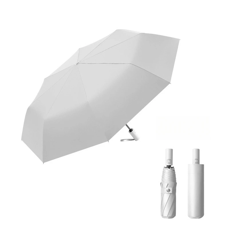 Wholesale 21" 8K Solid Color Three Fold Umbrella - Rain & Shine
