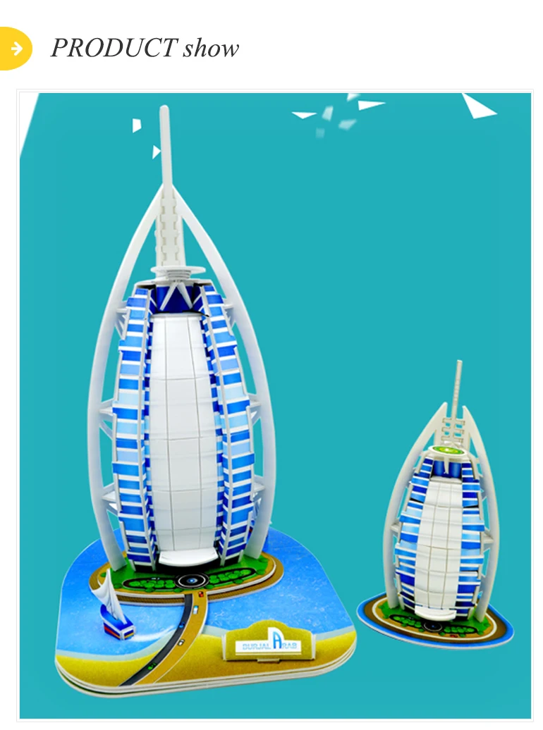 Wholesale Kids Paper Craft Famous Buildings 3d Puzzle Diy Toy - Buy 3d ...