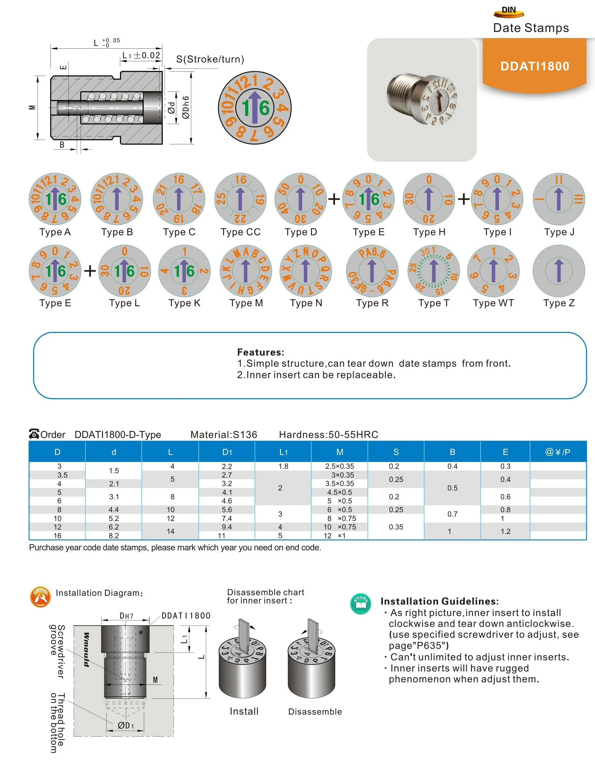 Injection Mold Date Code Inserts - Die Casting Solutions