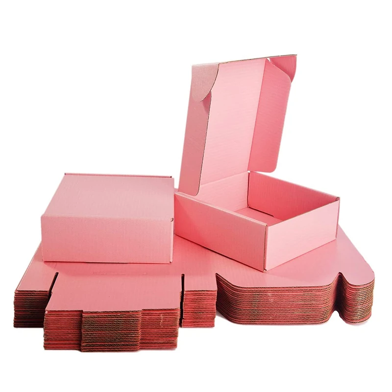 Customized Logo Pink Shipping Boxes for Hoodies & More