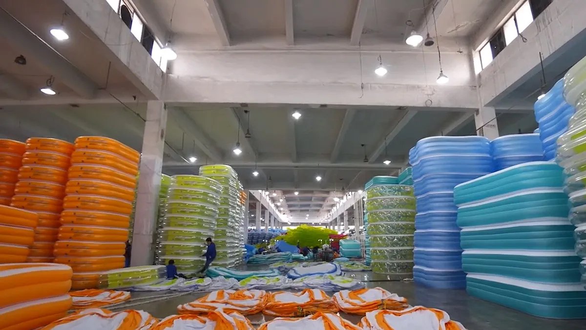 Intex 56483 Swim Center Family Pool Inflatable Square Swimming Pool For ...