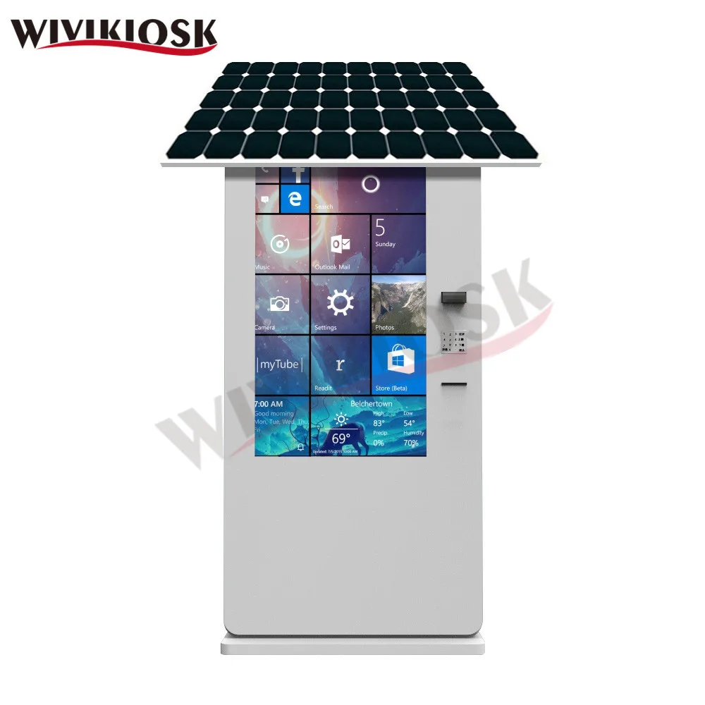 Solar Powered Kiosk - Efficient Outdoor Car Charging