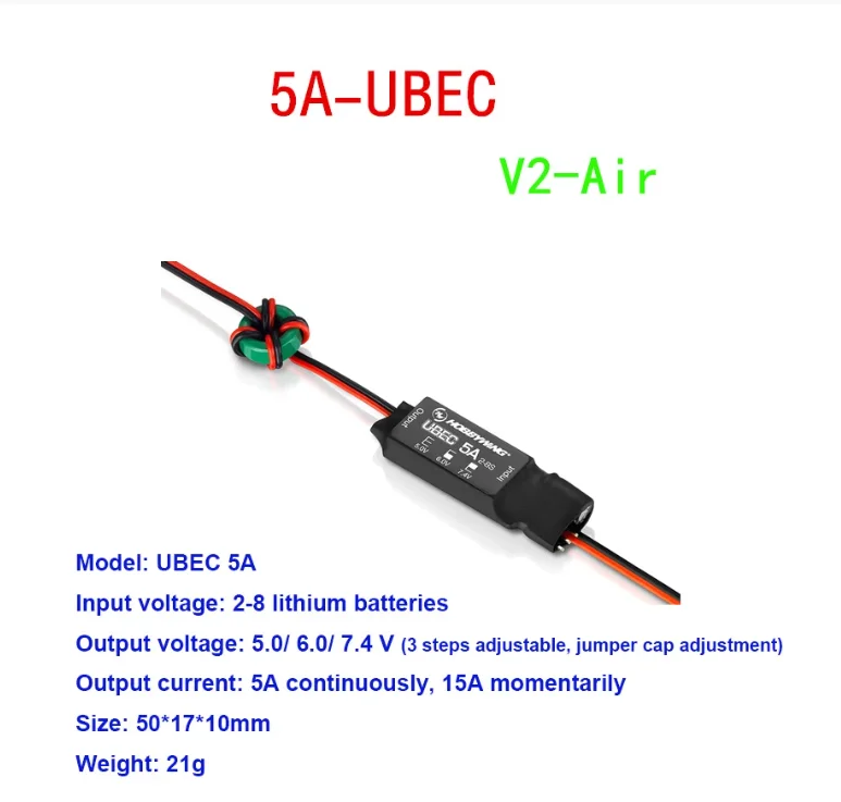 Hobbywing 5a Ubec V2 Air High Voltage Regulator Module 2-8s 5v 6v 7.4v ...