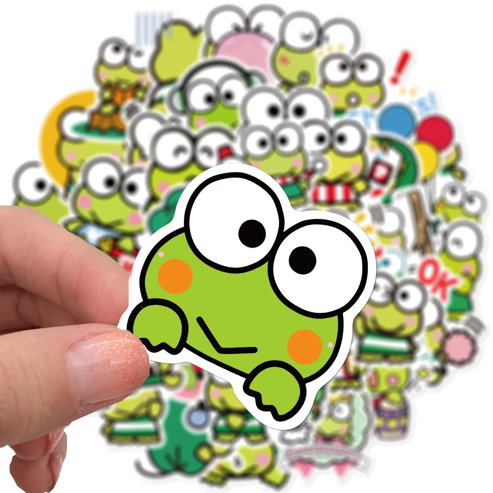 50pcs Cute Kero Kero Keroppi Sticker For Kids Gift Notebook Luggage ...