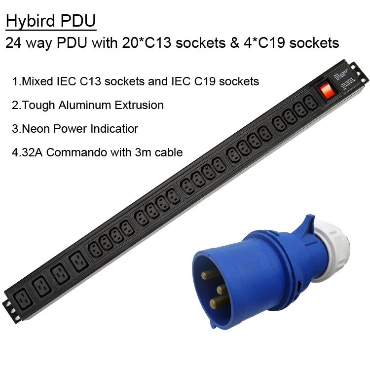 Mixed C13 C19 Power Distribution Unit Pdu To 32 Amp Plug - Buy Power ...