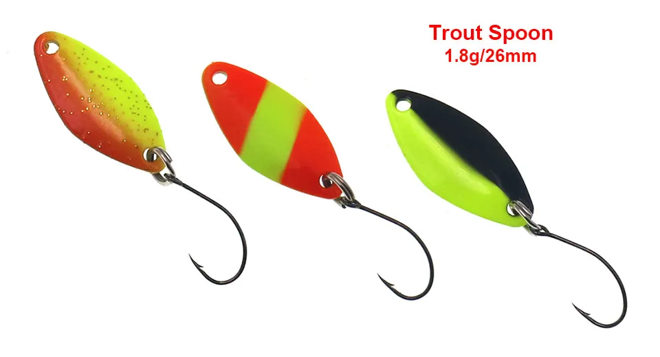 1.8g 26mm Copper Metal Spoon Two-side Color Fishing Tackle Artificial ...
