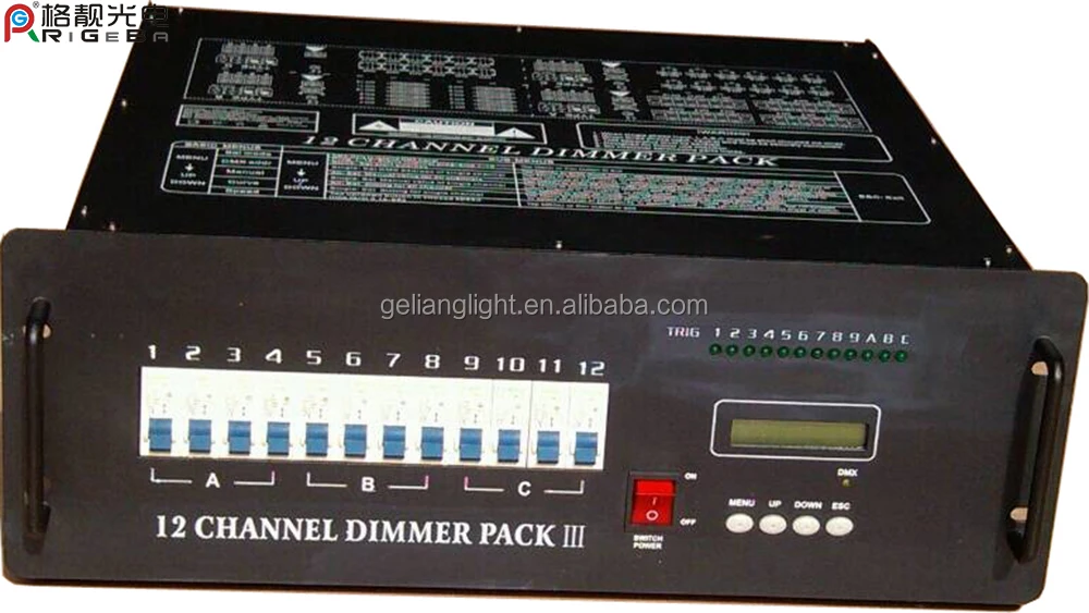 12CH Digital Dimmer Pack 4KW/CH - RIGEBA Lighting Control