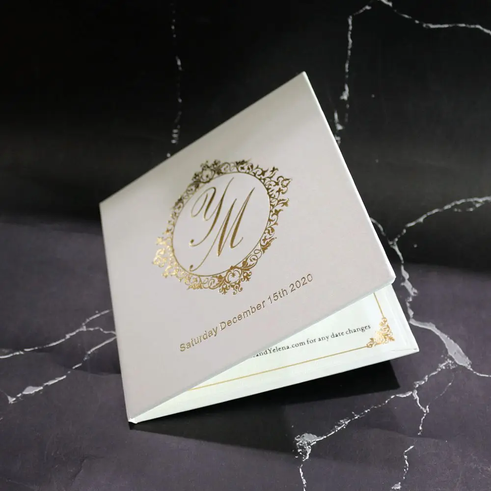 Elegant Invitation Card Front Page Design - Luxury Royal Hardcover