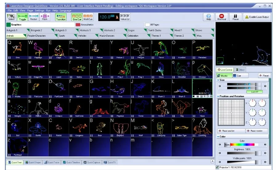 Standard Pangolin Fb4 With Quick Show Software For Laser Light Show ...