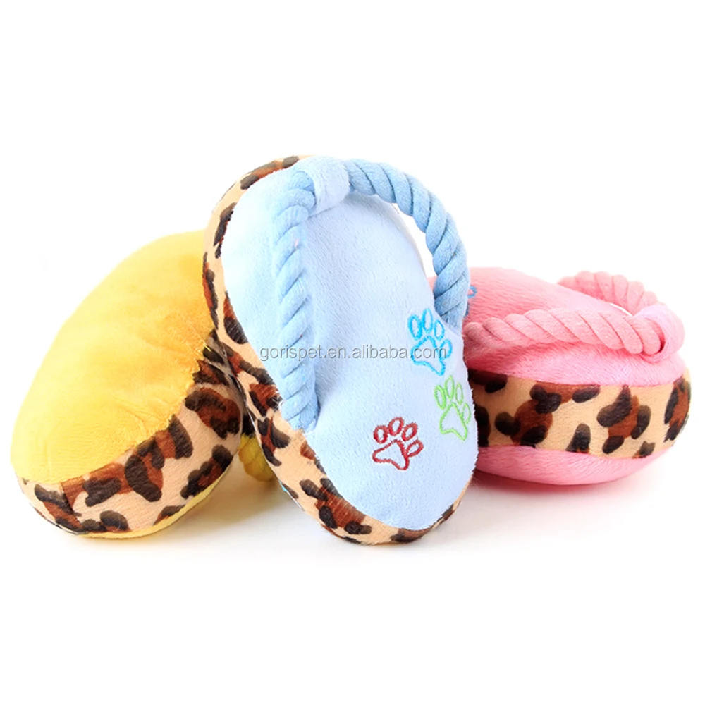 Cute Squeaky Durable Cotton Rope Slippers Dog Plush Toy
