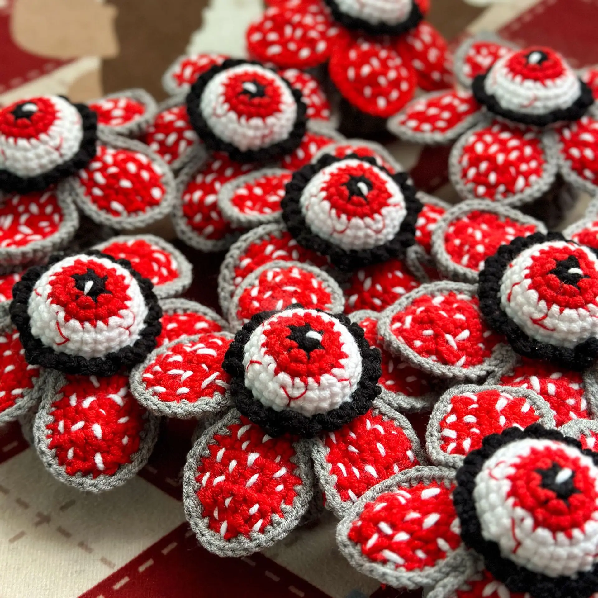 Creative Hand Crocheted Stranger Things Demogorgon Keychain Pendant Bag ...