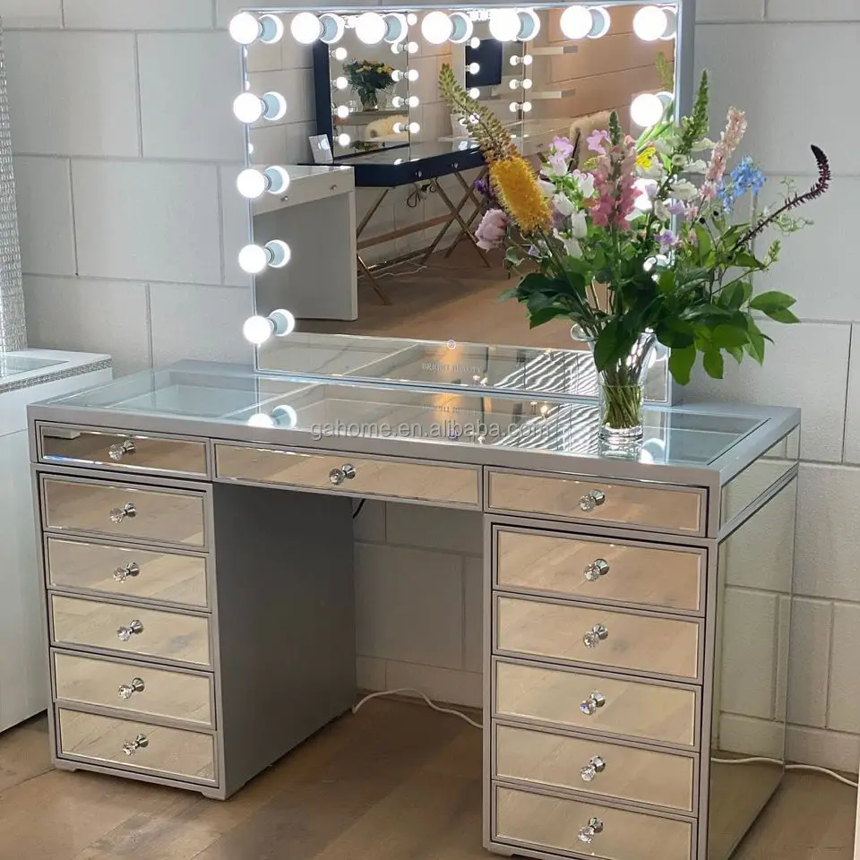 Accent Floating Crystal Mirrored Dresser Set With Drawer - Buy Hot Sale ...