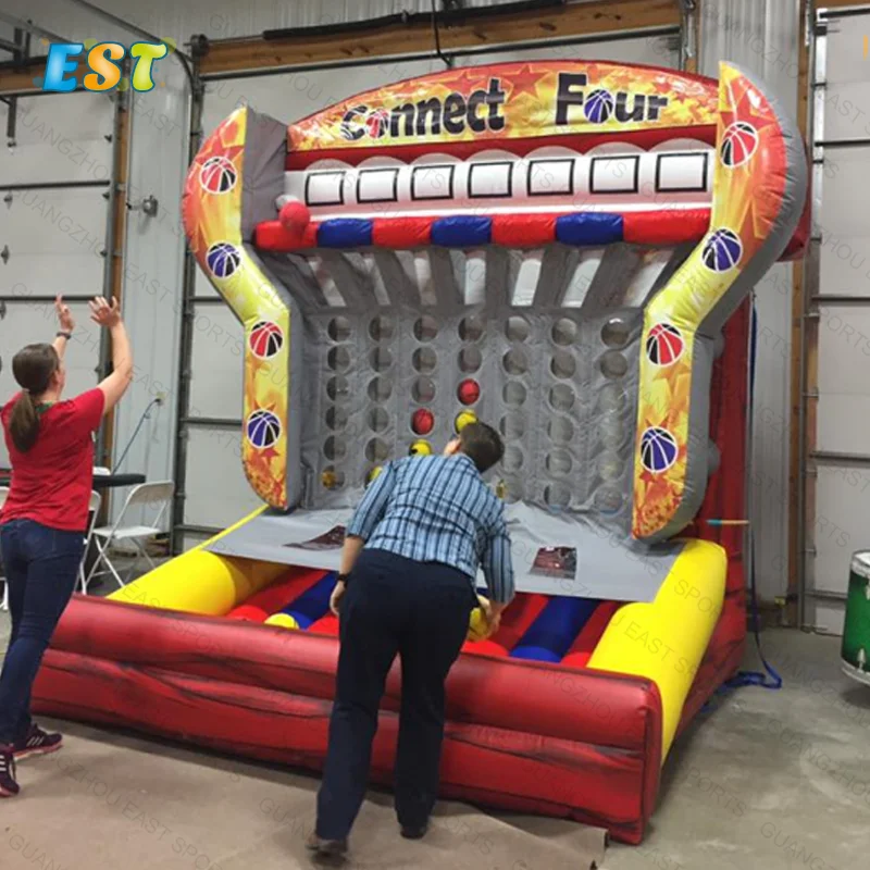 Carnival Sports Interactive Inflatables Connect 4 Basketball Shooting ...