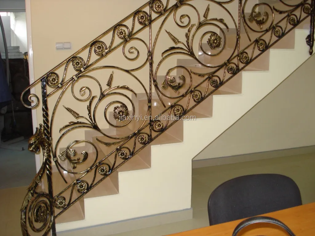 Simple Iron Grill Design for Veranda Balustrade Wrought Iron Stairs ...