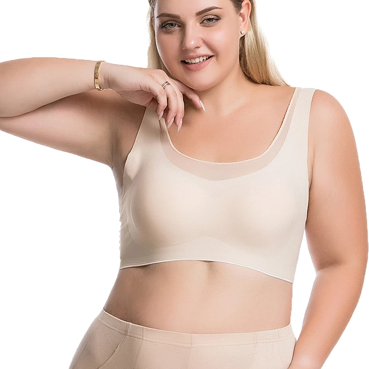 Lady Wrap Chest Vest Sexy Cross Back Wire Free Padded Sleep Fitness Bra