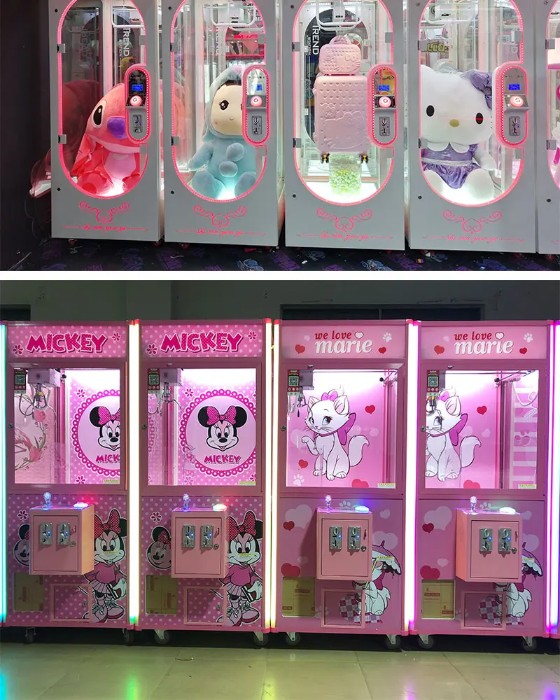 Hot Sales Pink Large Doll Machine Toy Crane Claw Machine Claw Crane ...