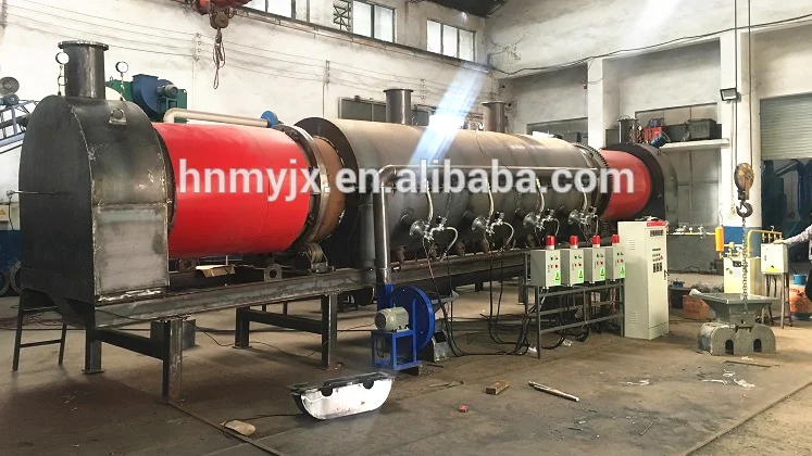 Professional Production Continuous Rotary Drum Charcoal Biochar Making ...
