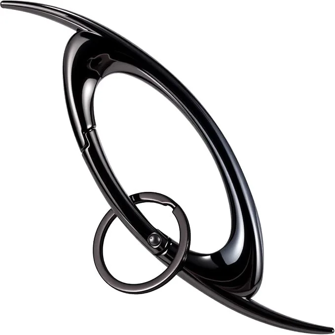 Gothic Y2K Punk Star Oval Carabiner Four Pointed Star Charm Ring ...