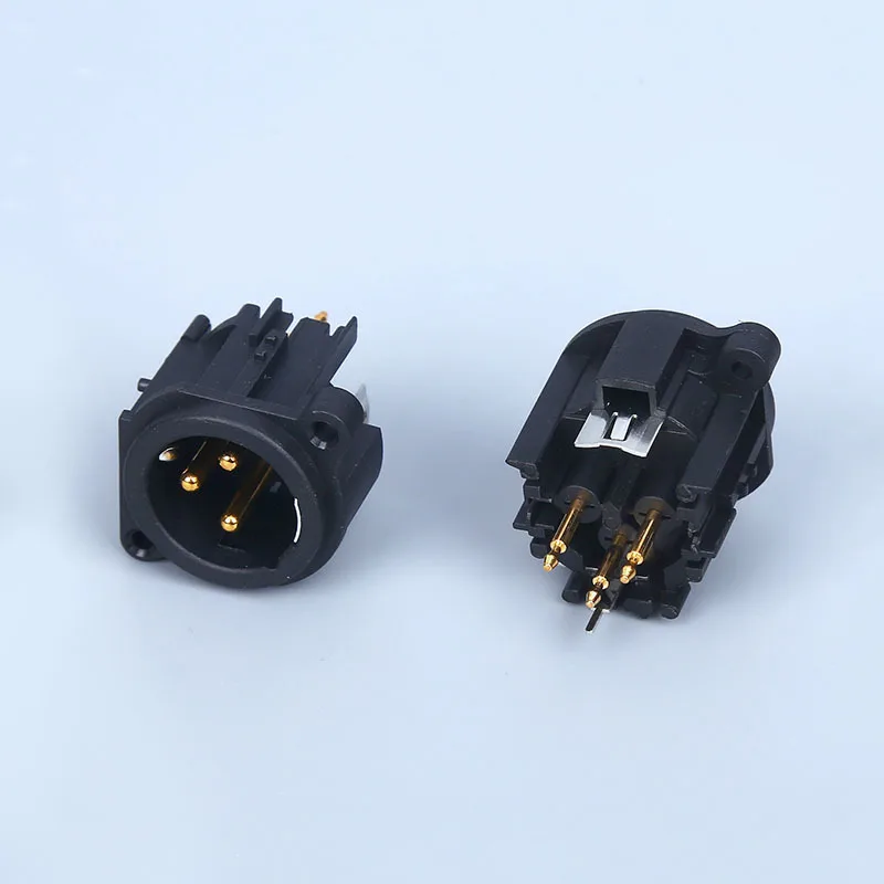 Male 3 Pole Straight Pcb Mount Xlr(ct) Connector Receptacle Male Pin ...