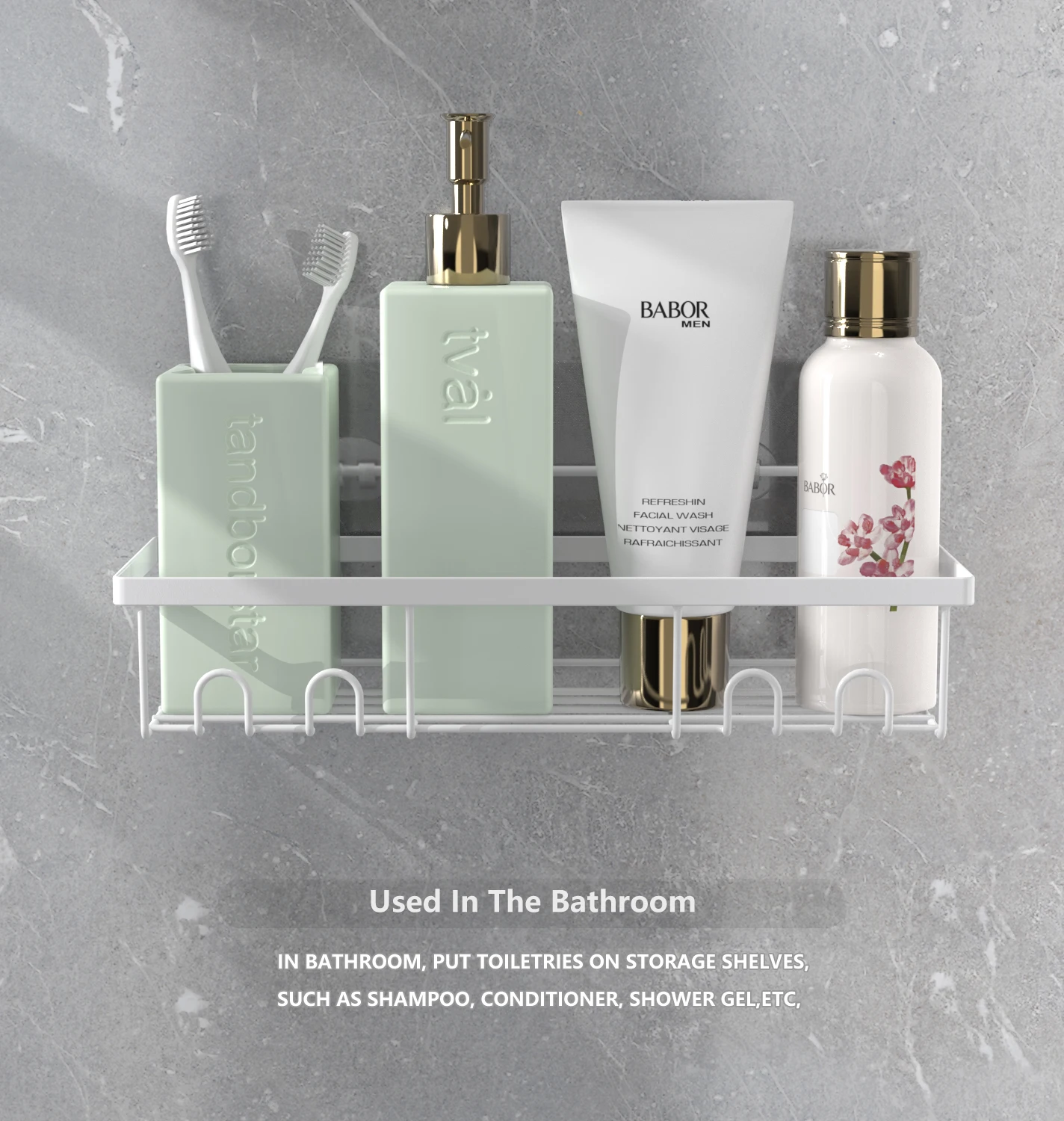 Black Rectangular Bathroom Shelf Storage Rack Stainless Steel| Alibaba.com