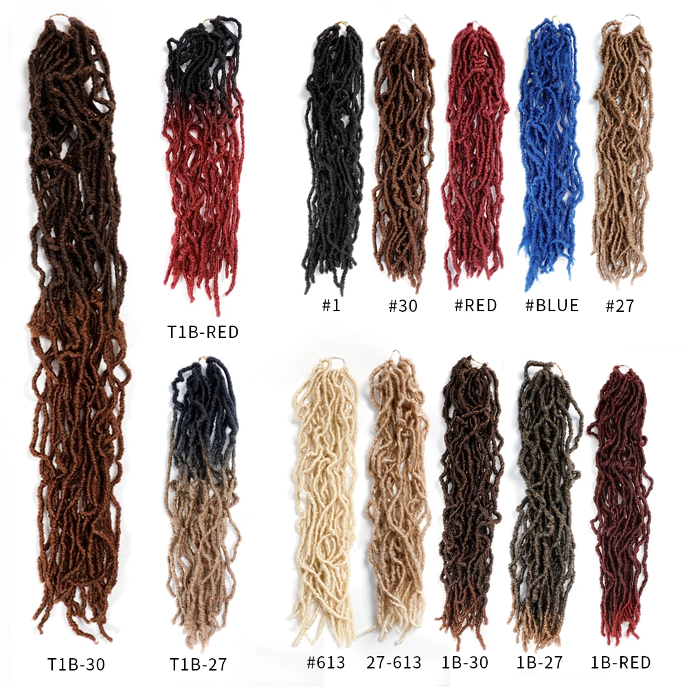 Synthetic Nu Locs Hair 36 Inch Nu Locs 18 Inch Ombre Brown Black ...
