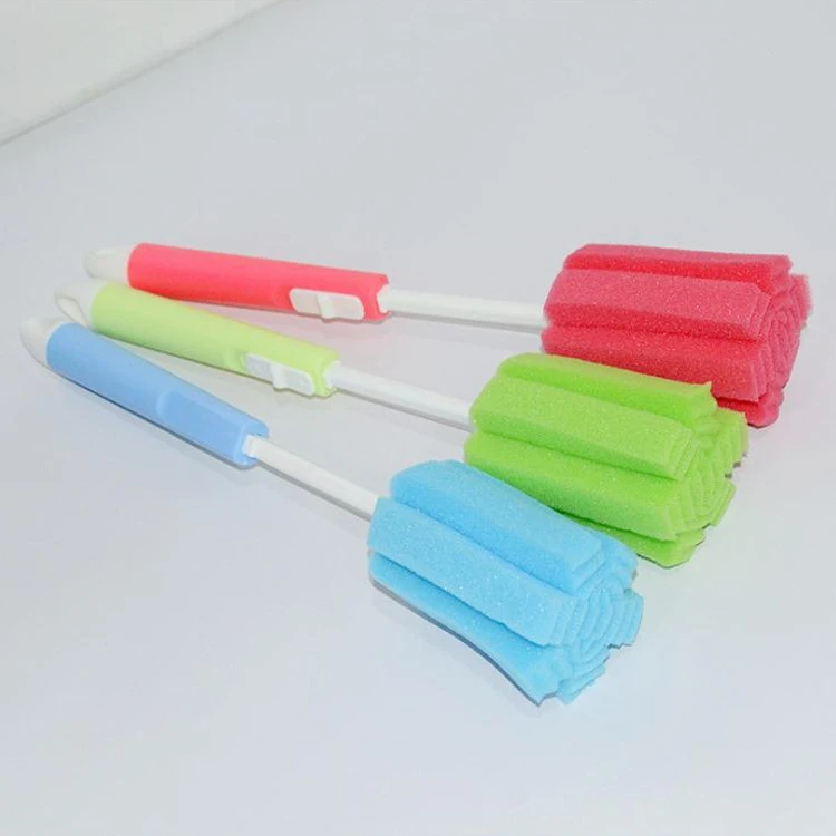Telescopic Long Handle Wash Bottle Cup Sponge Cleaning Bottle Sponge ...