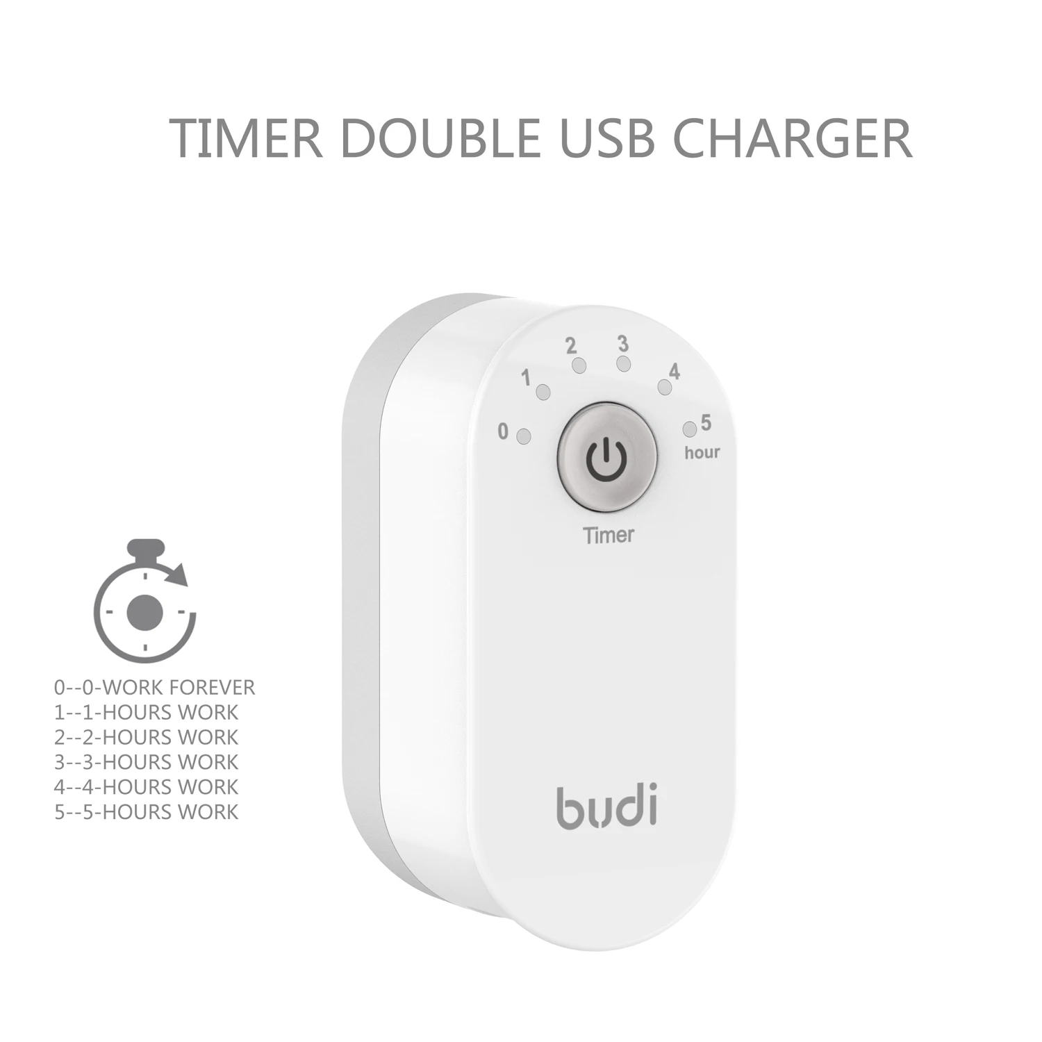 Timer Charger Dual Usb 5v2 4a Power Socket With Timer Portable Charger Foldable Plug For