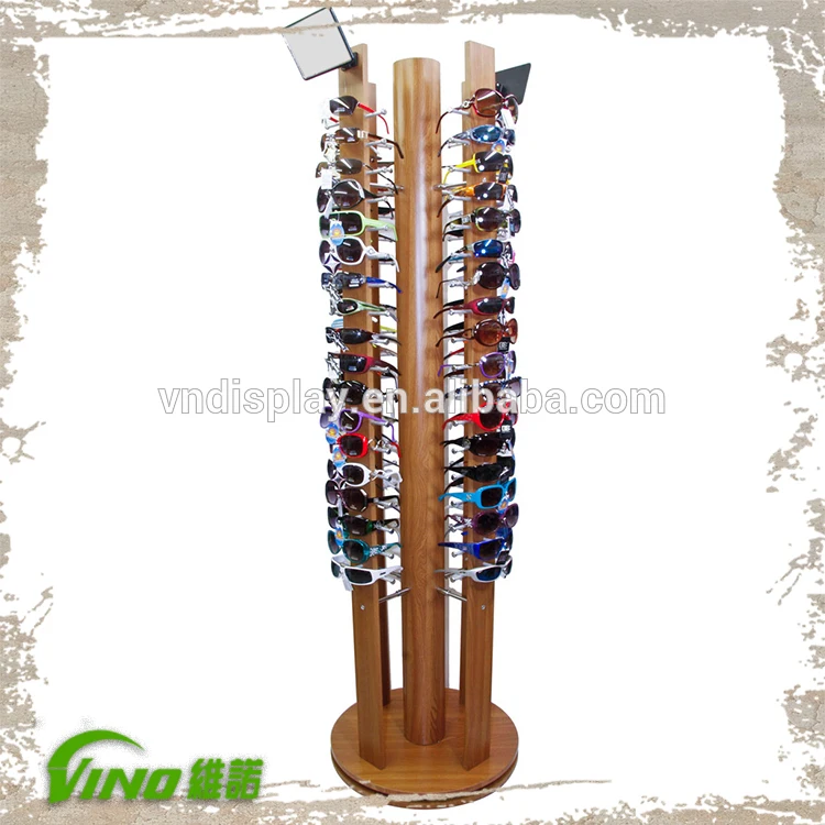Convenient Foldable Wooden Sunglasses Display Rack Eyewear for Showcase ...