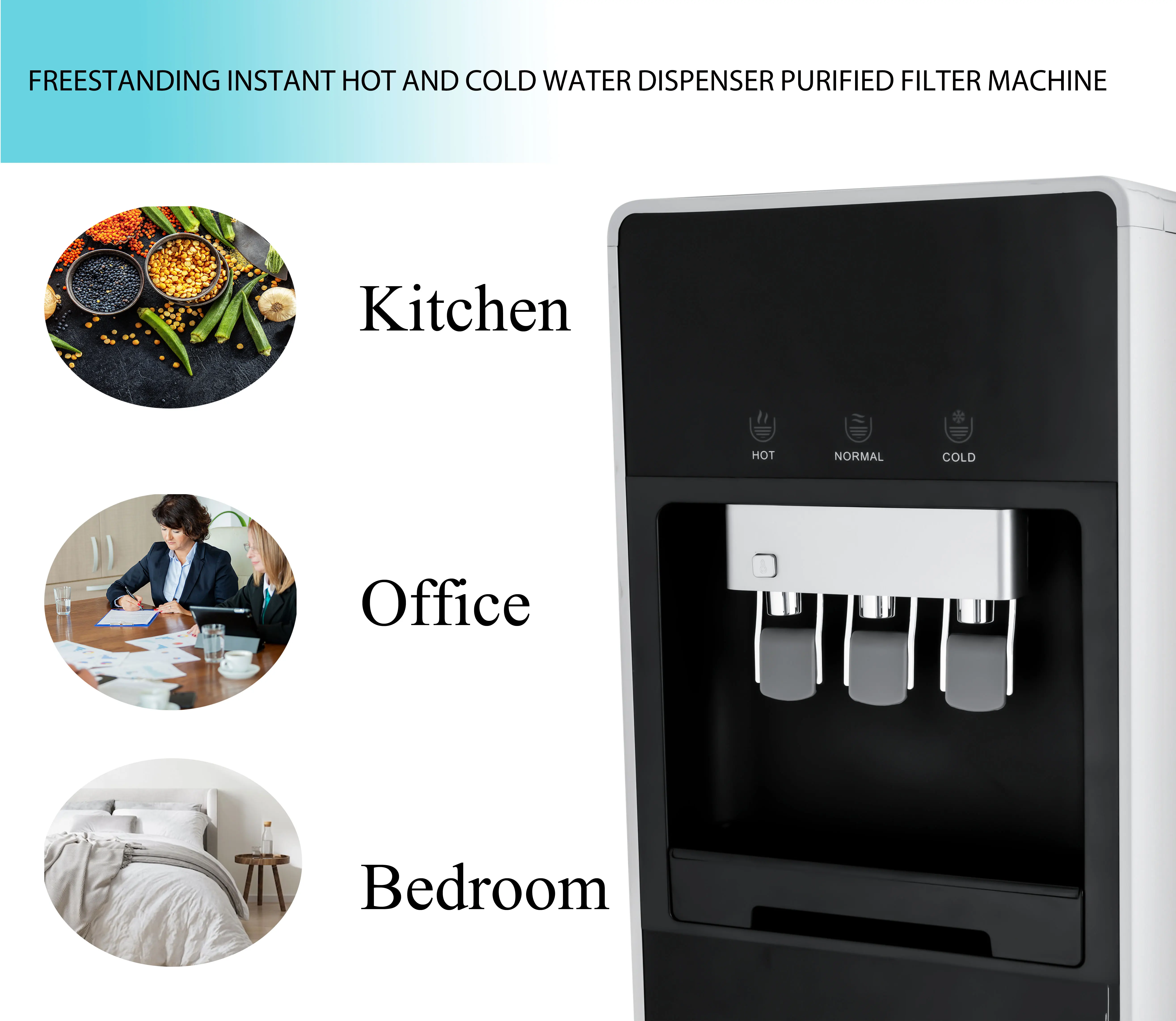 Freestanding Instant Hot and Cold Water Dispenser Purified Filter ...
