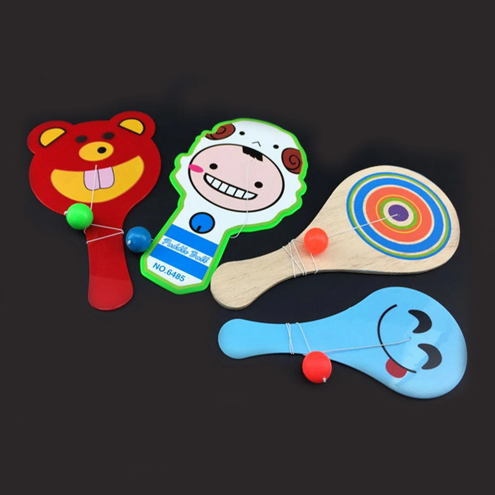 Children’s Beach Racket Toy Paddle Ball - Wooden Fun