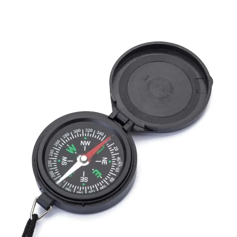 Outdoor Plastic Flip Compass Waterproof Portable Compass with Lanyard ...