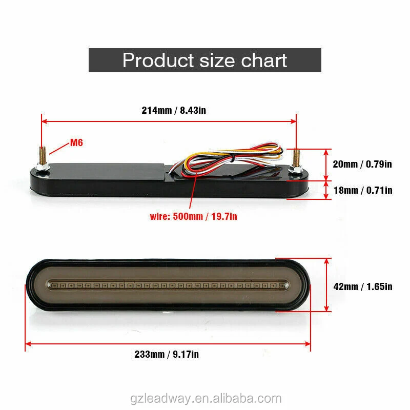 Dynamic 24v Universal Combination Led Truck Tail Light Box Trailer Stop ...