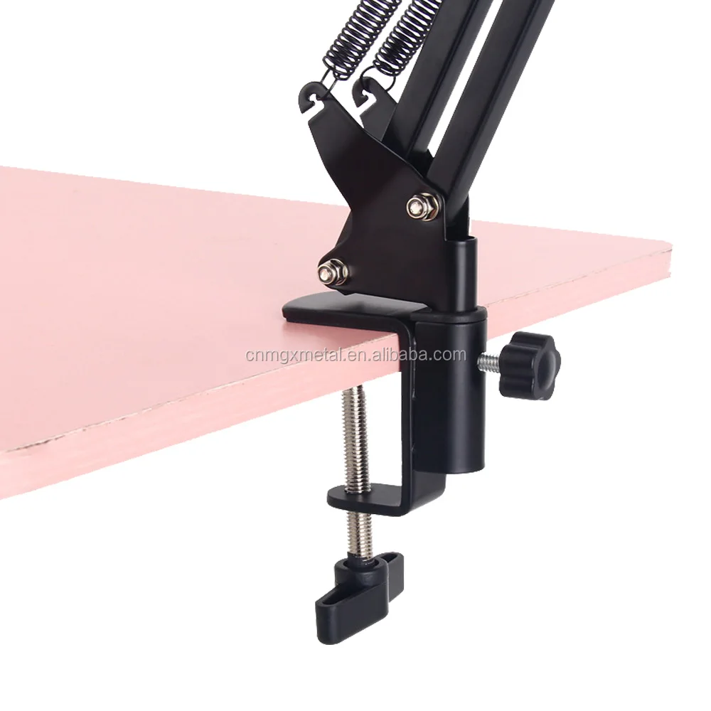 Customized High Quality Bending Black Mounting Metal Microphone Table ...