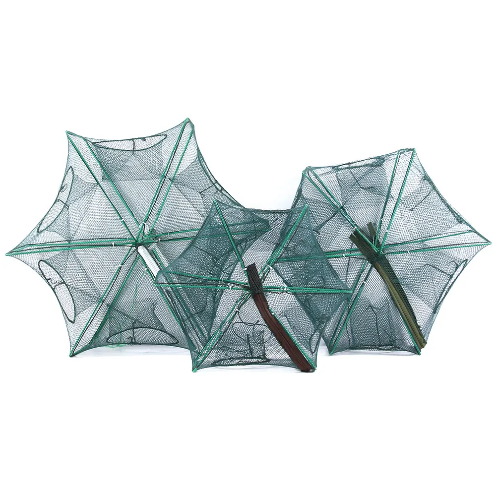 6 Hole Fishing Shrimp Automatic Trap Nylon Monofilament Fishing Nets ...