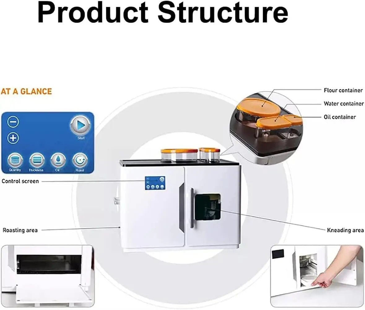 Full Automatic Electric Roti Robot Rotti Ata Chapati Flatbread Tortilla ...