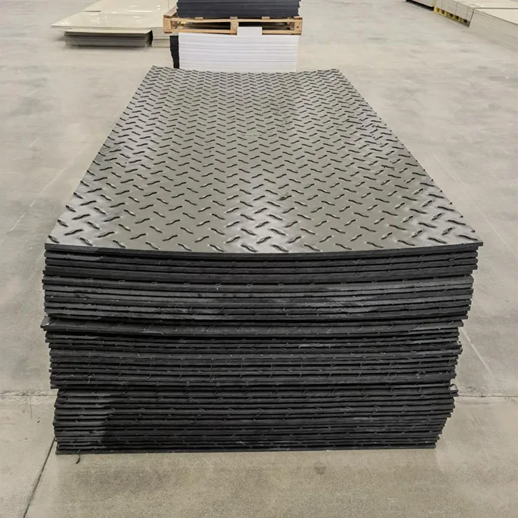 Heavy Duty 4x8 Plastic Uhmwpe Hdpe Temporary Construct Excavator Road Mats Swamp Ground Floor ...