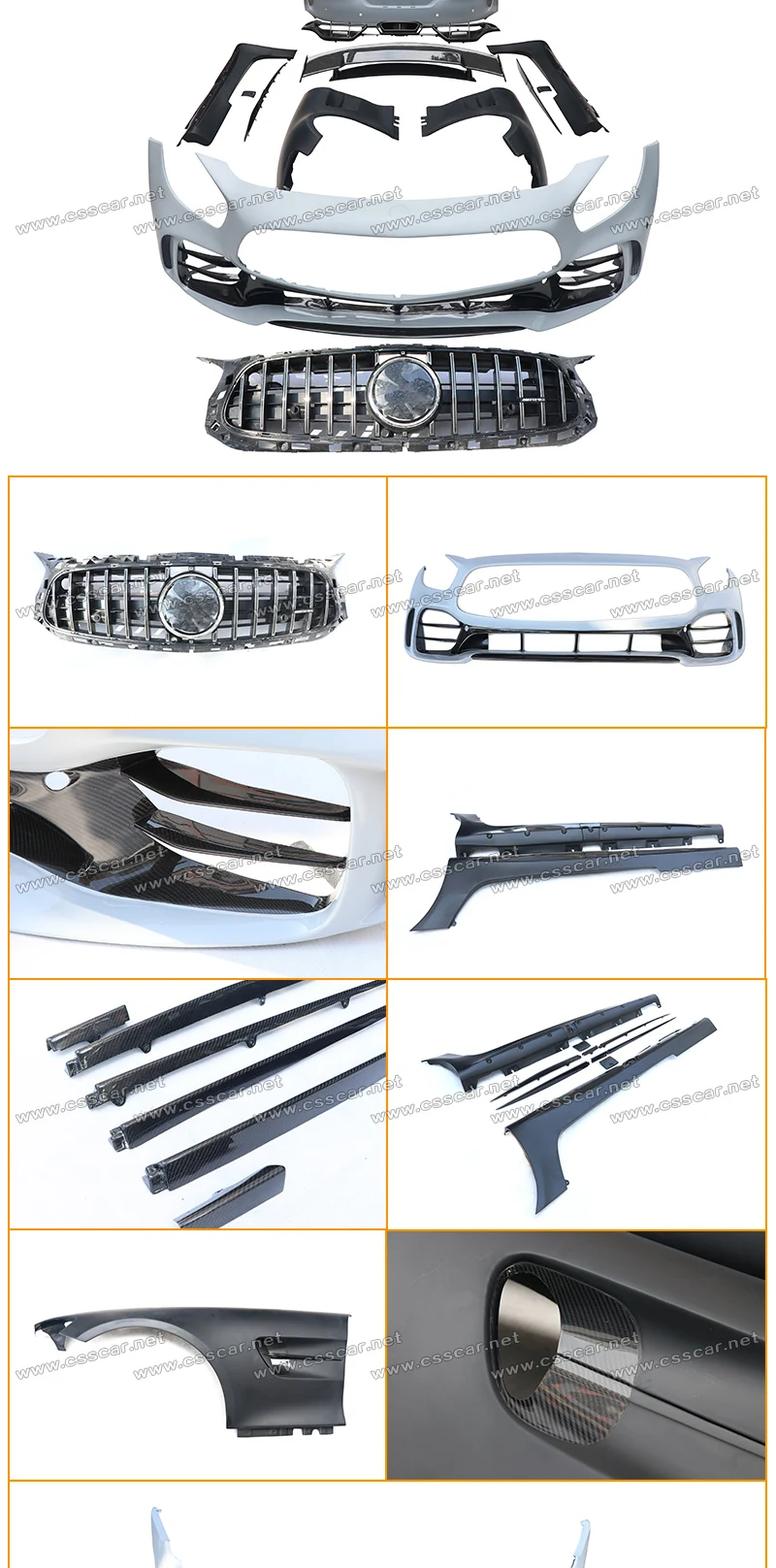 Upgrade Mercedes Benz AMG GT to GTR Style with Fiberglass Kits