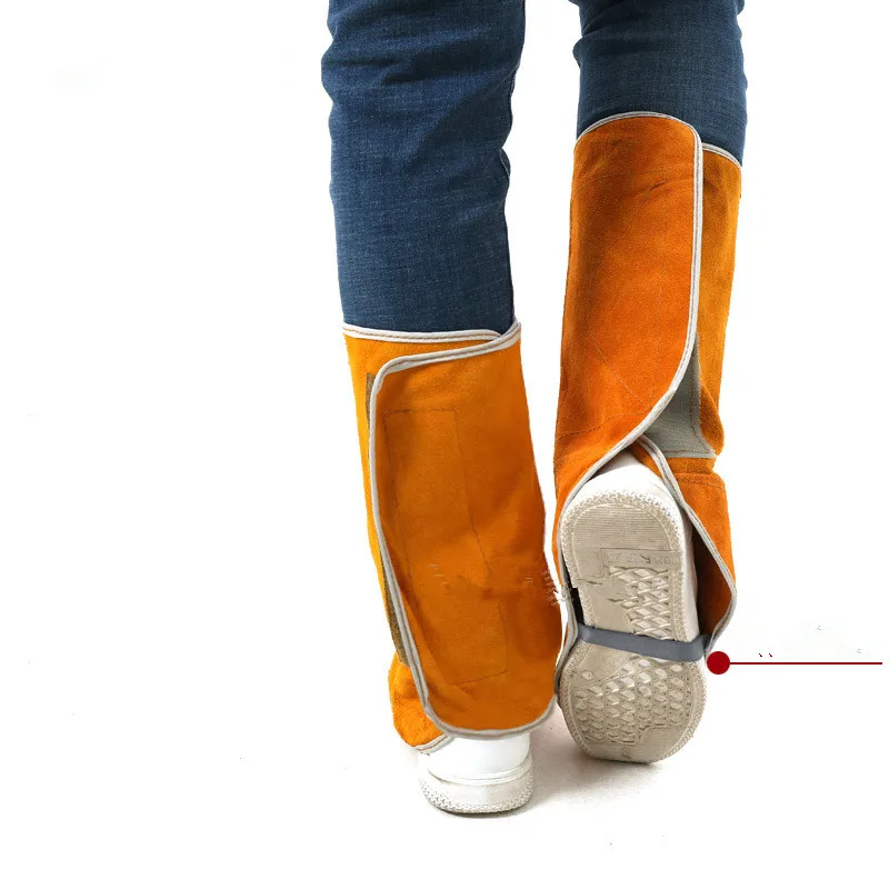 Welder Safety Cow Split Leather Shoe Covers for Foot Protection Heavy ...